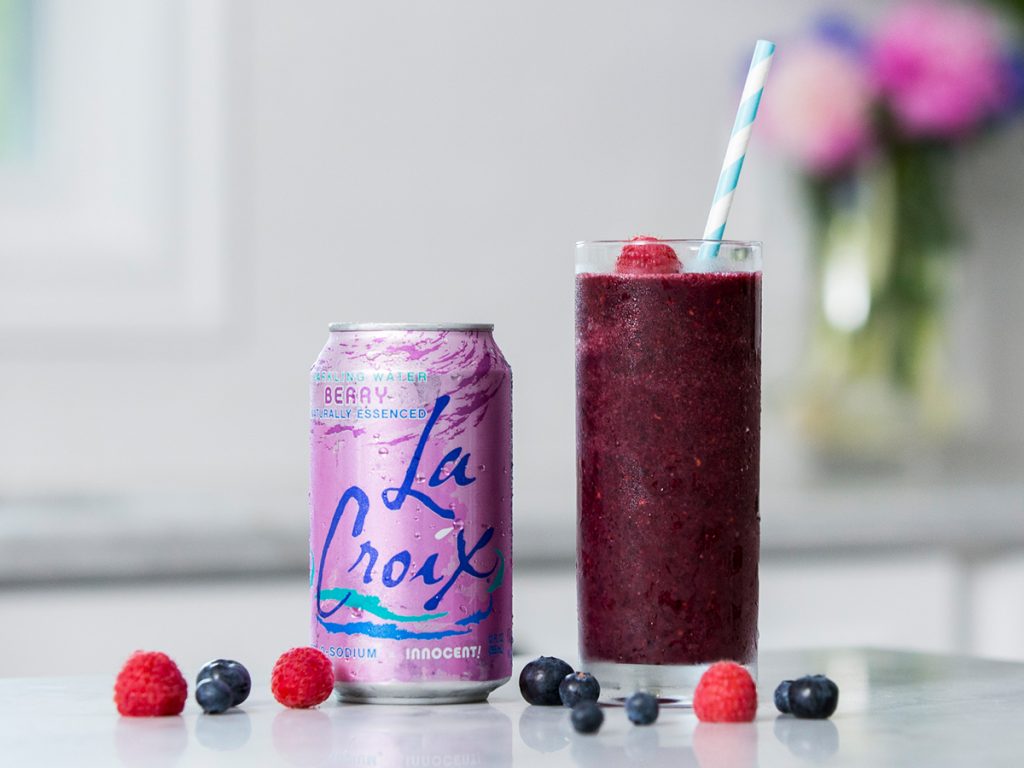 LaCroix Recipes: Raspberry Blueberry LaCroix Slushy